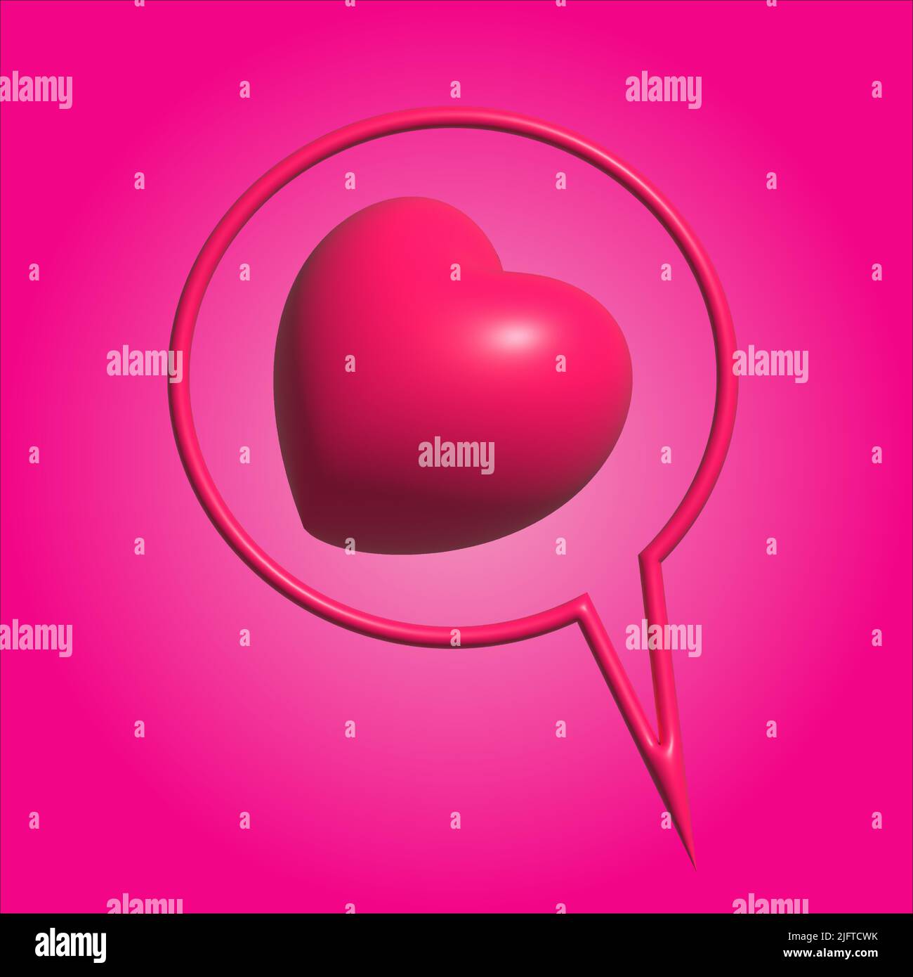 Heart icon on speech Stock Vector Images - Alamy