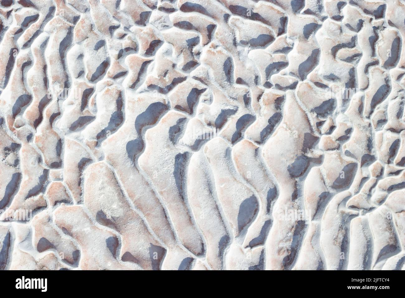 Background white - grey texture of Pamukkale calcium travertine in ...