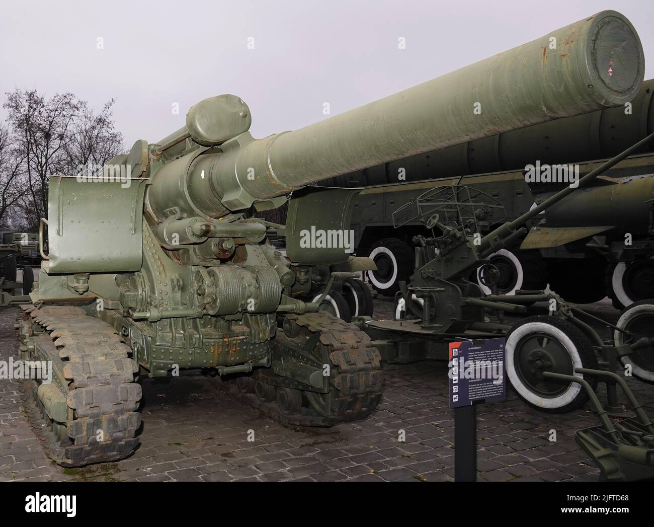 Kiev, Ukraine December 10, 2020: Howitzer B-4 caliber 203 mm in the ...