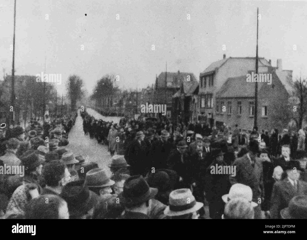 Funeral procession at funeral victims bombing of 22 February 1944 Stock ...