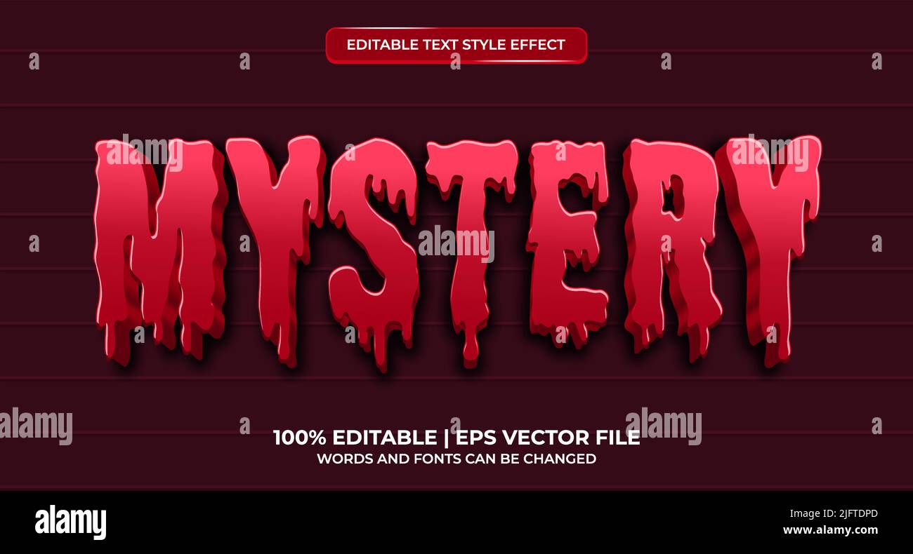Mystery editable text effect. Blood text style Stock Vector Image & Art ...