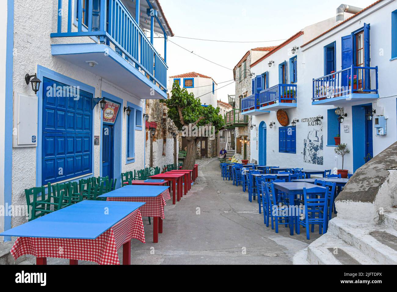 Beautiful scenery from the old village Chora, Alonissos, island Greece ...