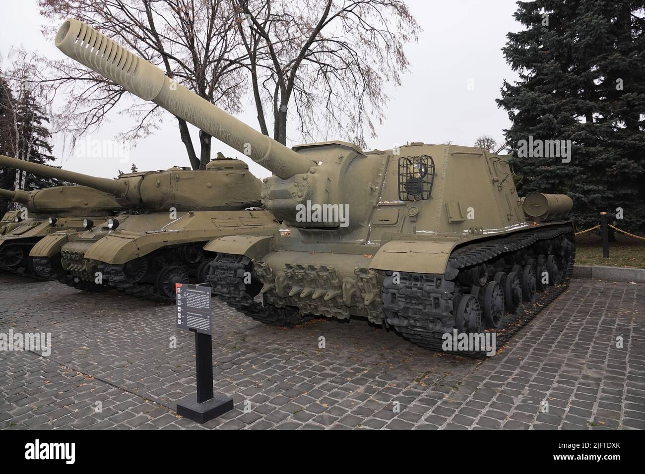 Kiev, Ukraine December 10, 2020: Self-propelled artillery mount YSU-152 ...