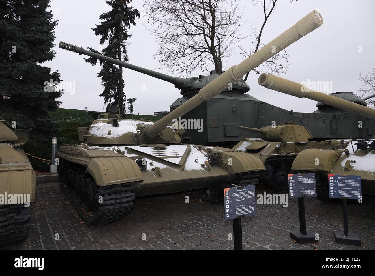 Kiev, Ukraine December 10, 2020: T-64 main battle tank at the Museum of ...