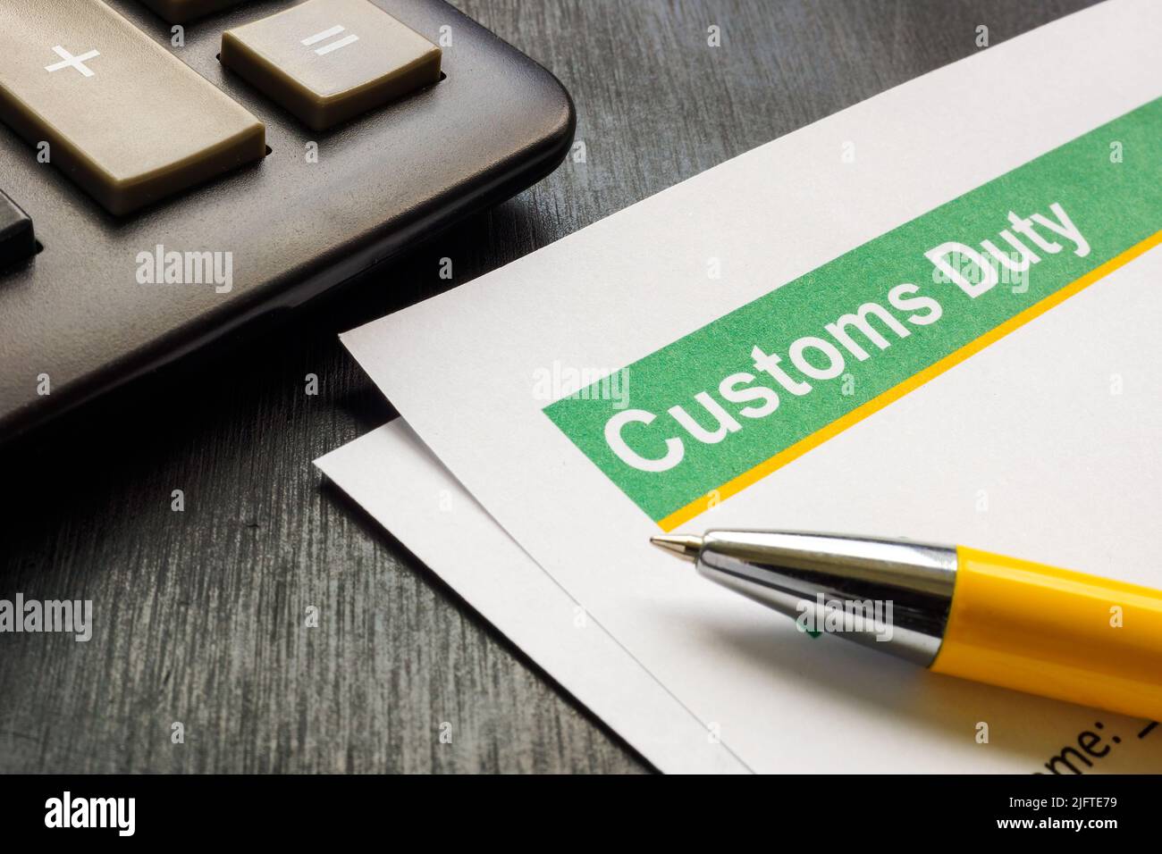 Customs declaration hi-res stock photography and images - Alamy