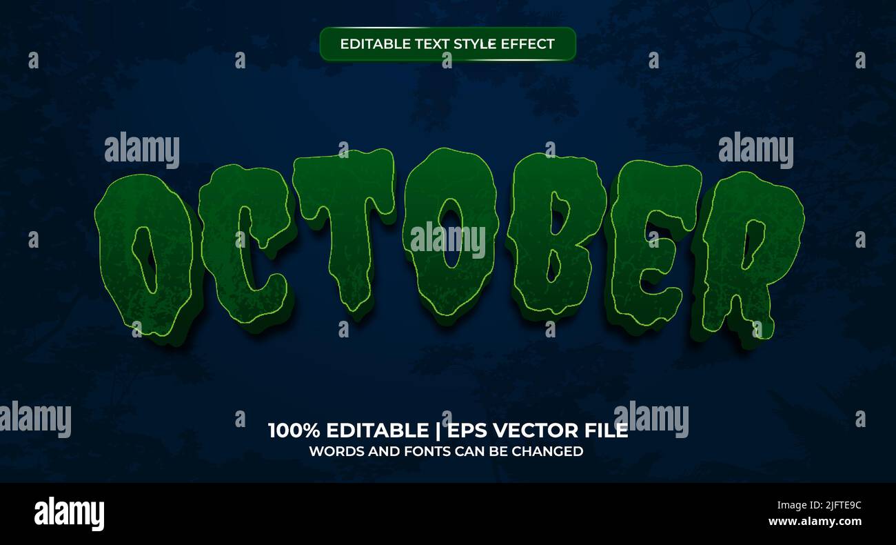 October editable text effect design for halloween invitation template ...