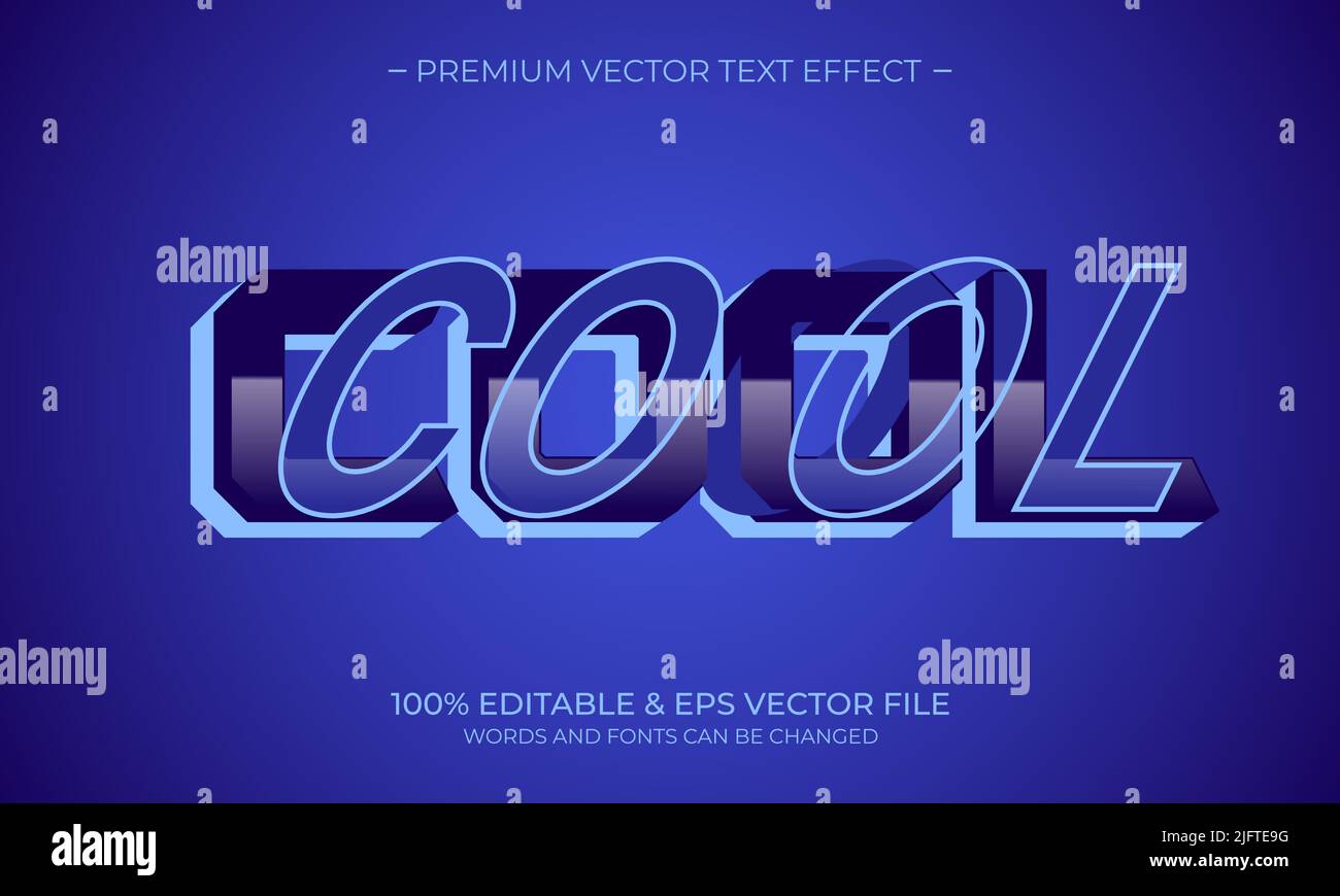 Editable text style effect. Editable font style. Vector Illustration ...
