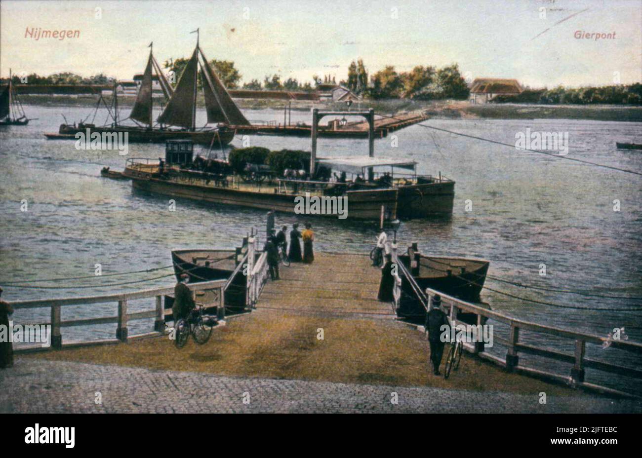 De Gierpont "De Zeldenrust" sailing with passengers, from the quay to ...