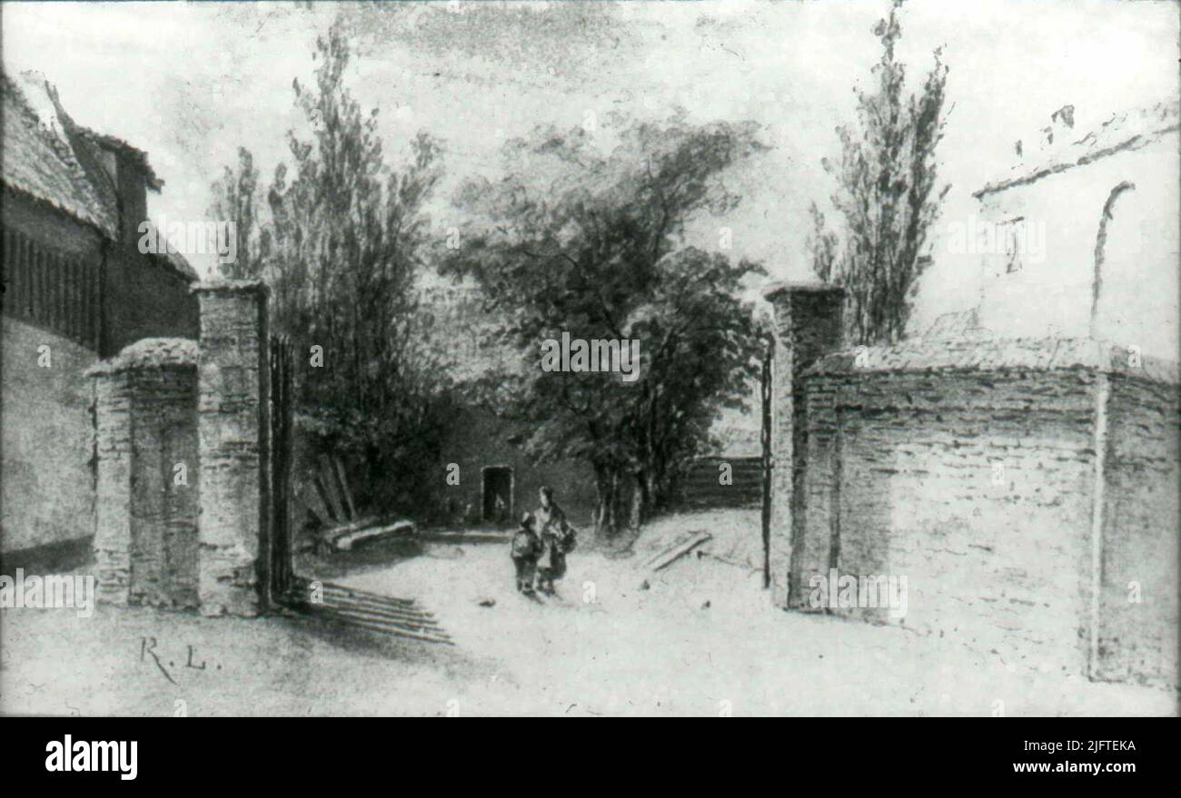Gate of the colonial barracks on the Waal. Pap gas entrance Stock Photo ...