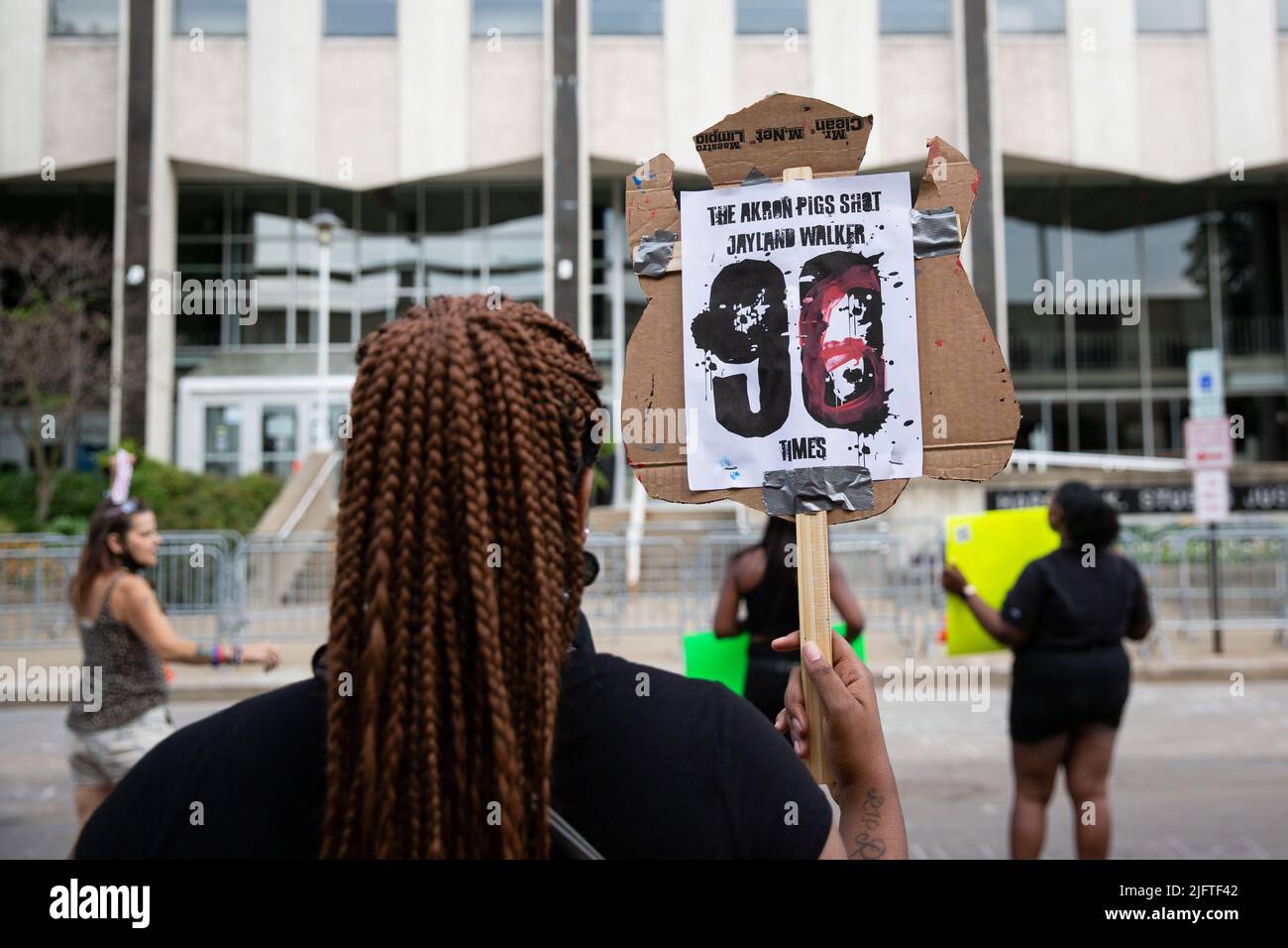 Akron, Ohio on July 4, 2022, Protests continue in Akron, Ohio on July 4 ...
