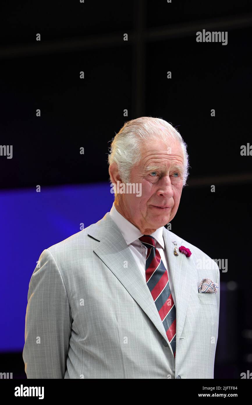 The Prince of Wales as he visits BBC Wales's new headquarters in ...