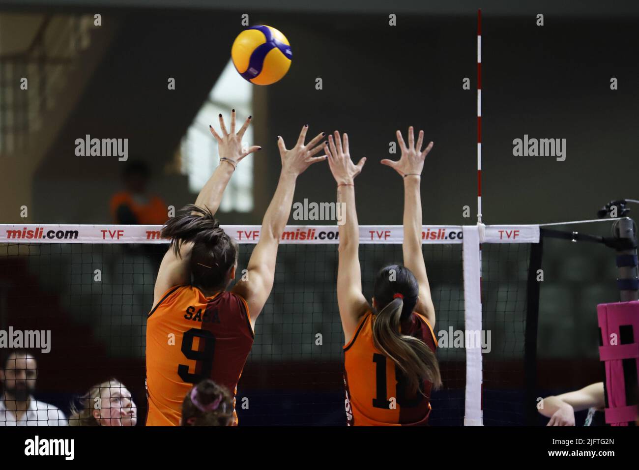 ISTANBUL, TURKEY - JANUARY 30, 2022: Sasa Planinsec and Gamze Kilic in ...