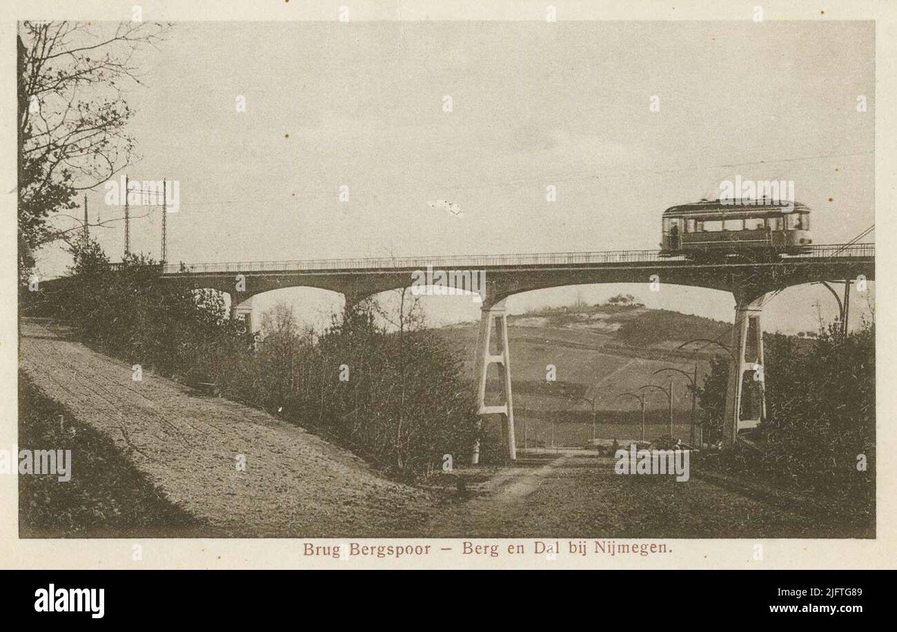 Bridge mountain rail for tram connection with Berg en Dal with tram ...