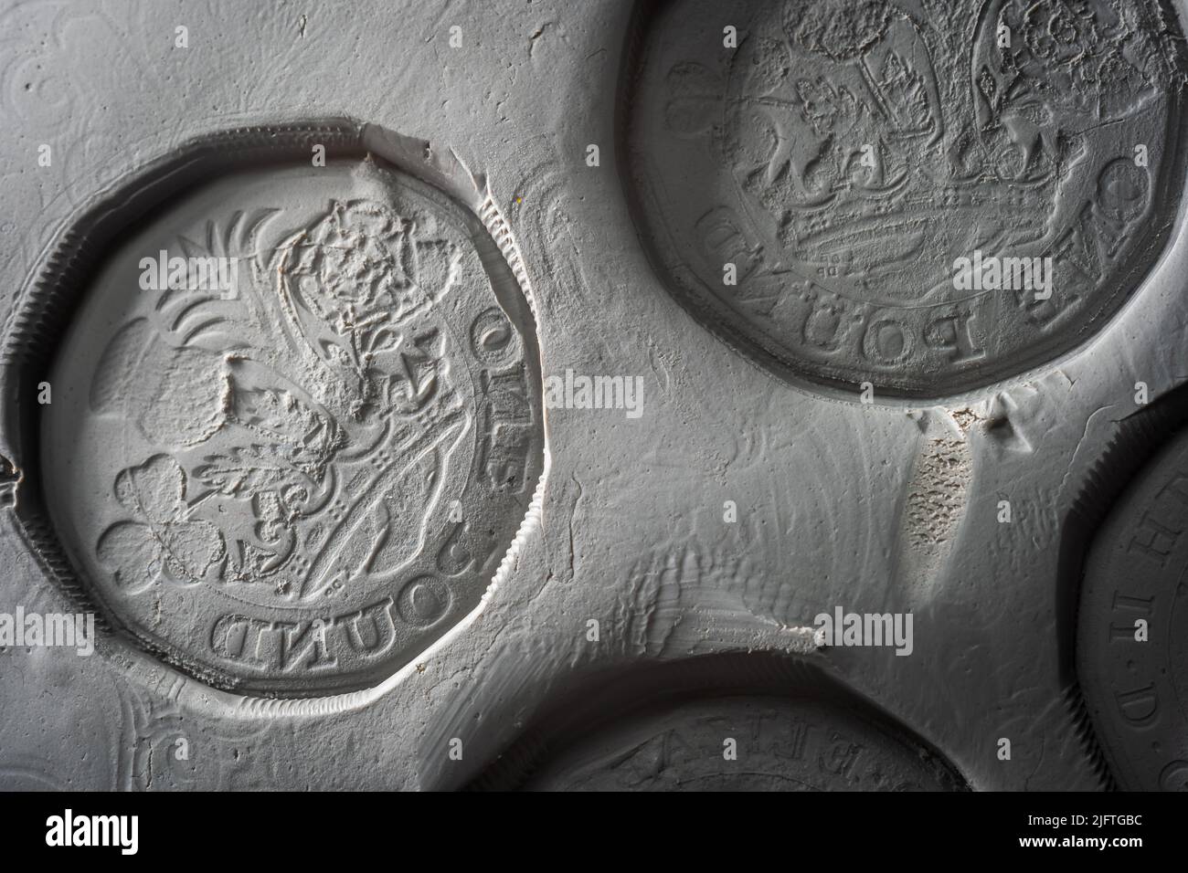 british one pound coin print Stock Photo - Alamy