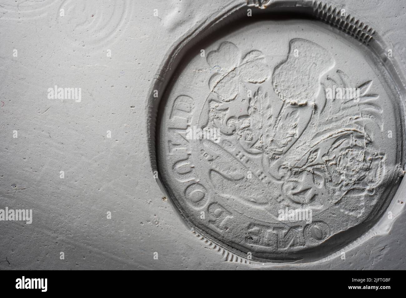 british one pound coin print Stock Photo - Alamy