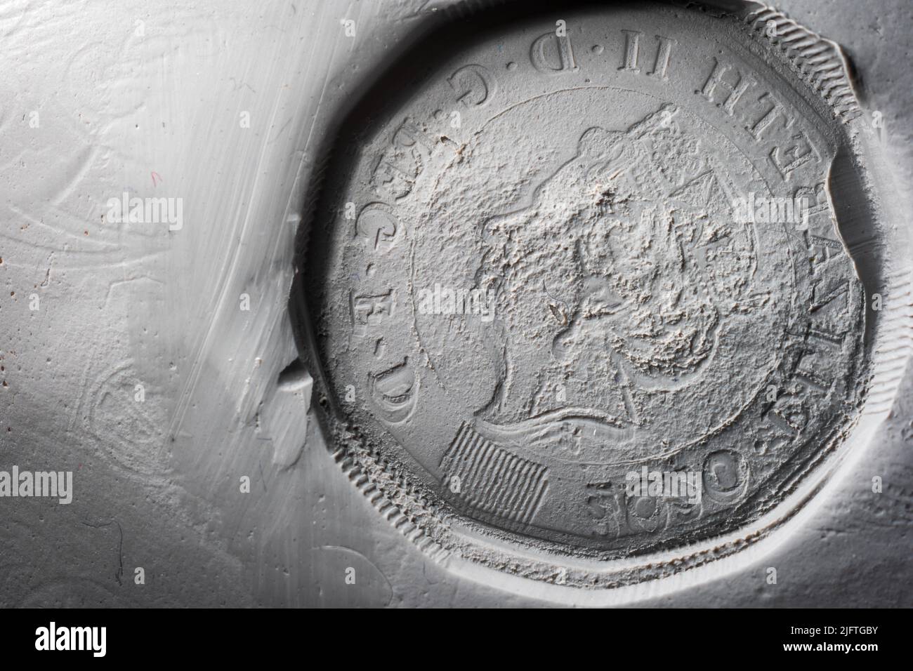 british one pound coin print Stock Photo - Alamy