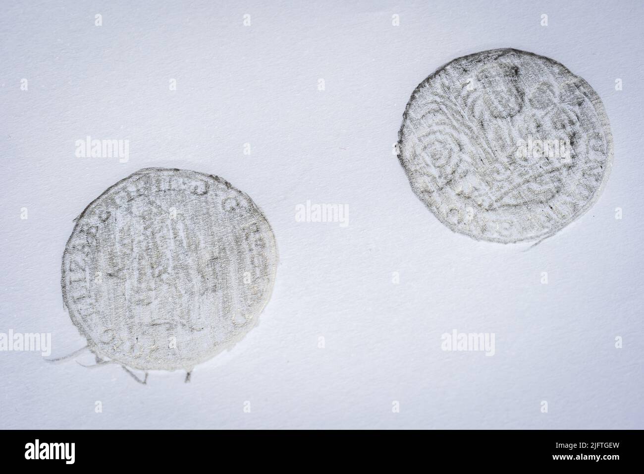 british one pound coin print Stock Photo - Alamy