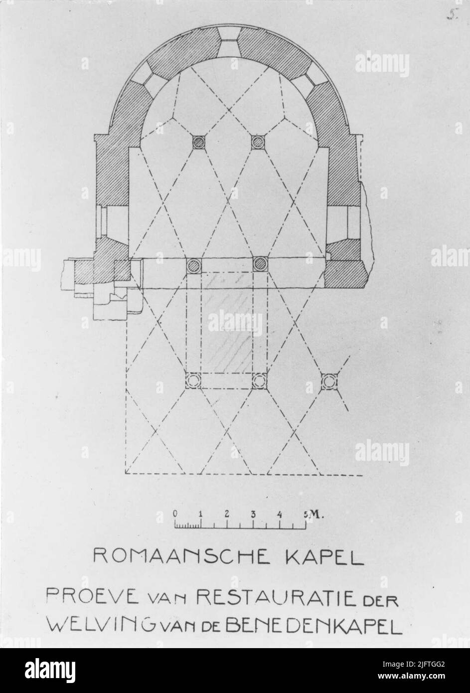 Proever of restoration of the curve of the lower chapel, of the St ...