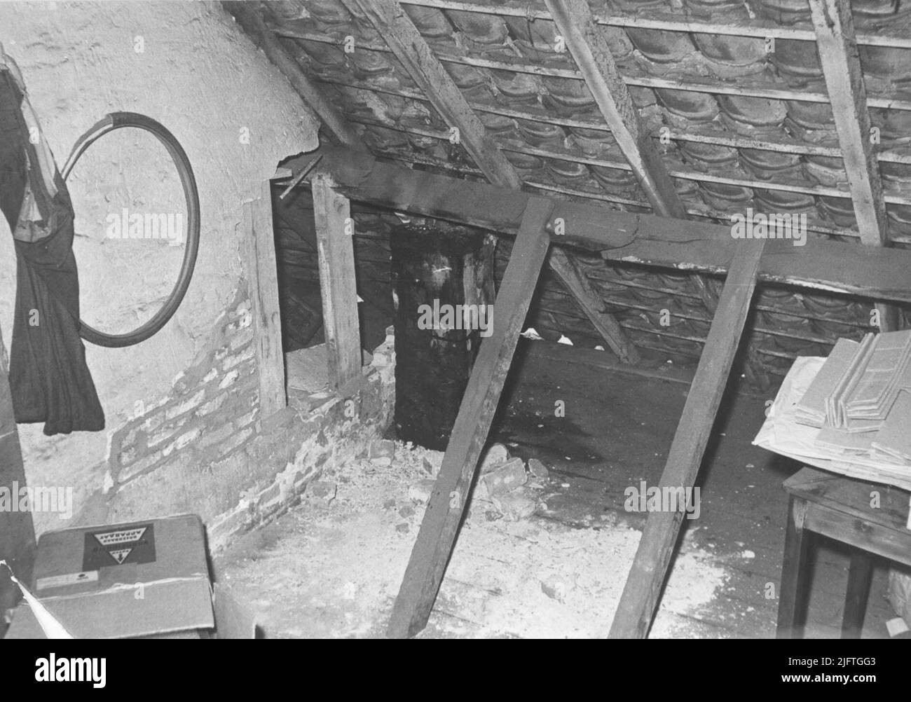 Attic with windows Black and White Stock Photos & Images - Alamy