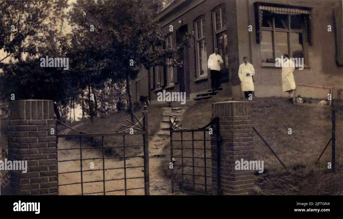 The butcher family Stappershoef posing for their home Stock Photo - Alamy
