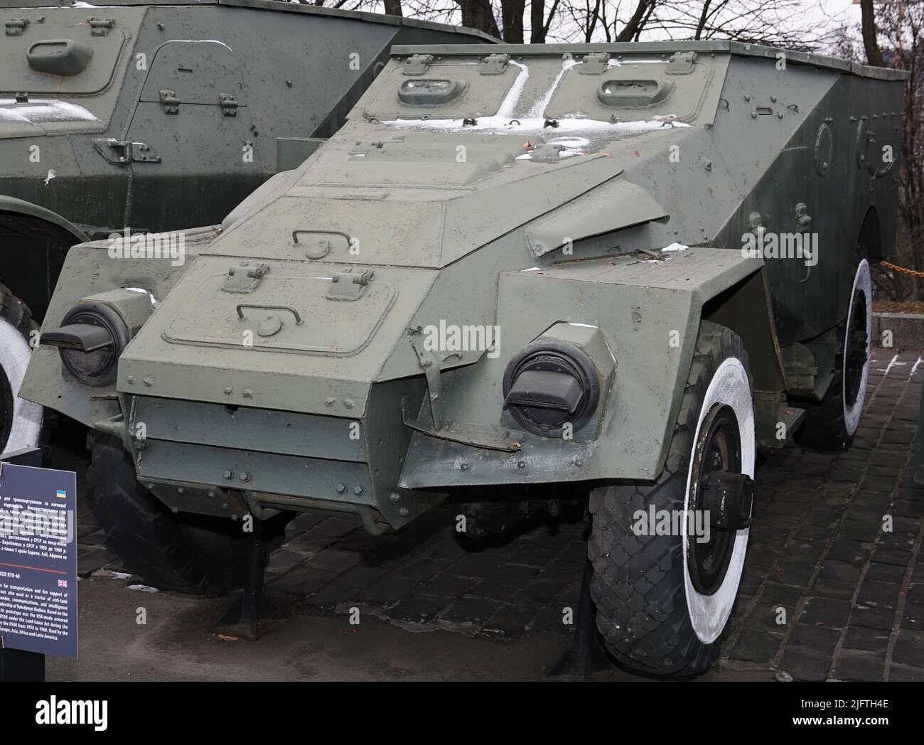 Kiev, Ukraine December 10, 2020: BTR-40 armored personnel carrier at ...