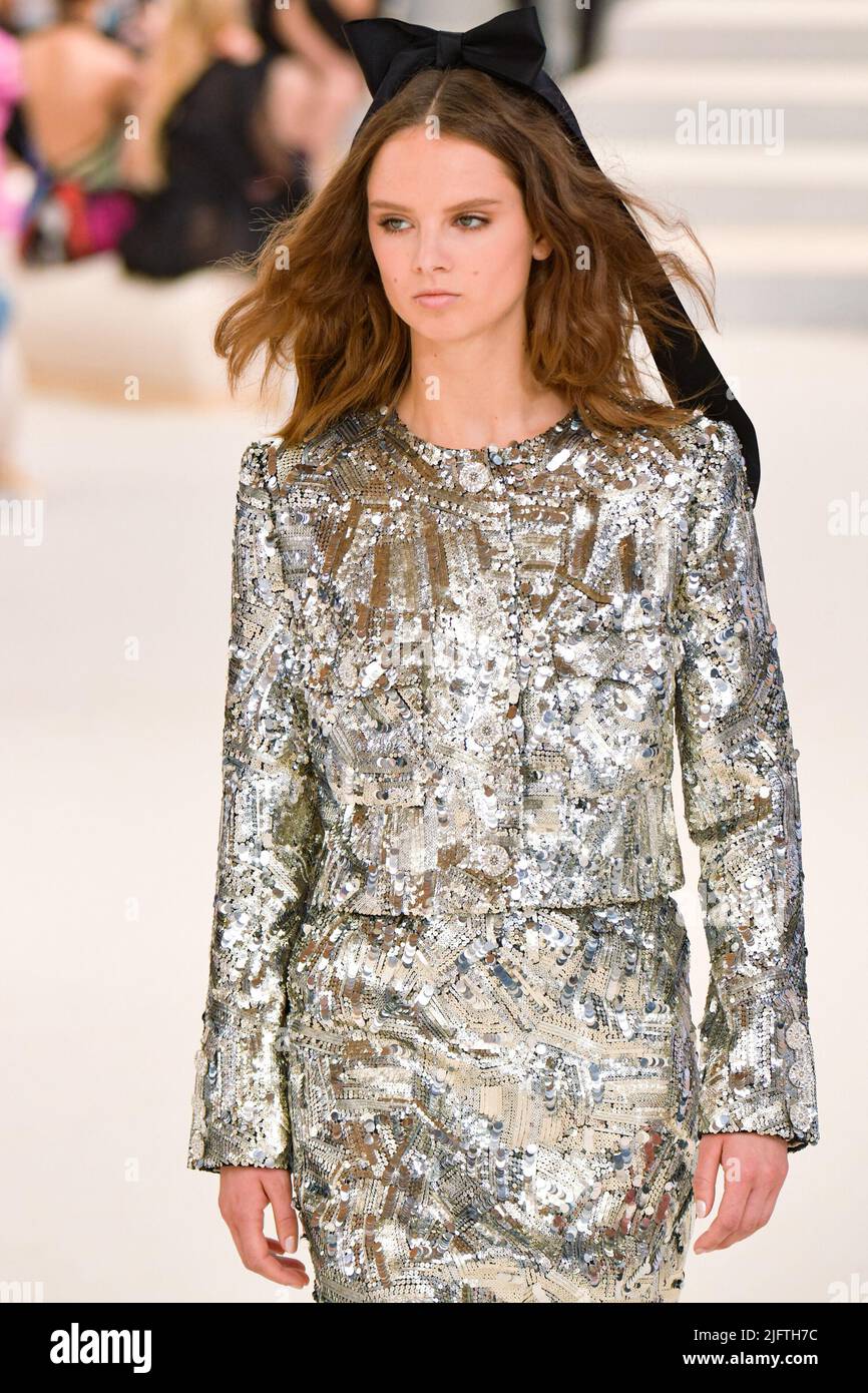 Paris, France. July 5, 2022, A model walks the runway during the CHANEL ...