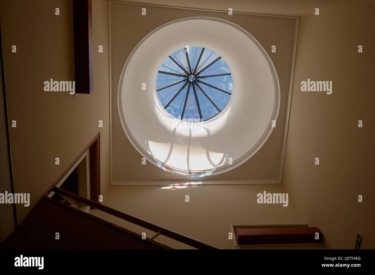 traditional colored glass Skylight in Regua, Portugal Stock Photo - Alamy