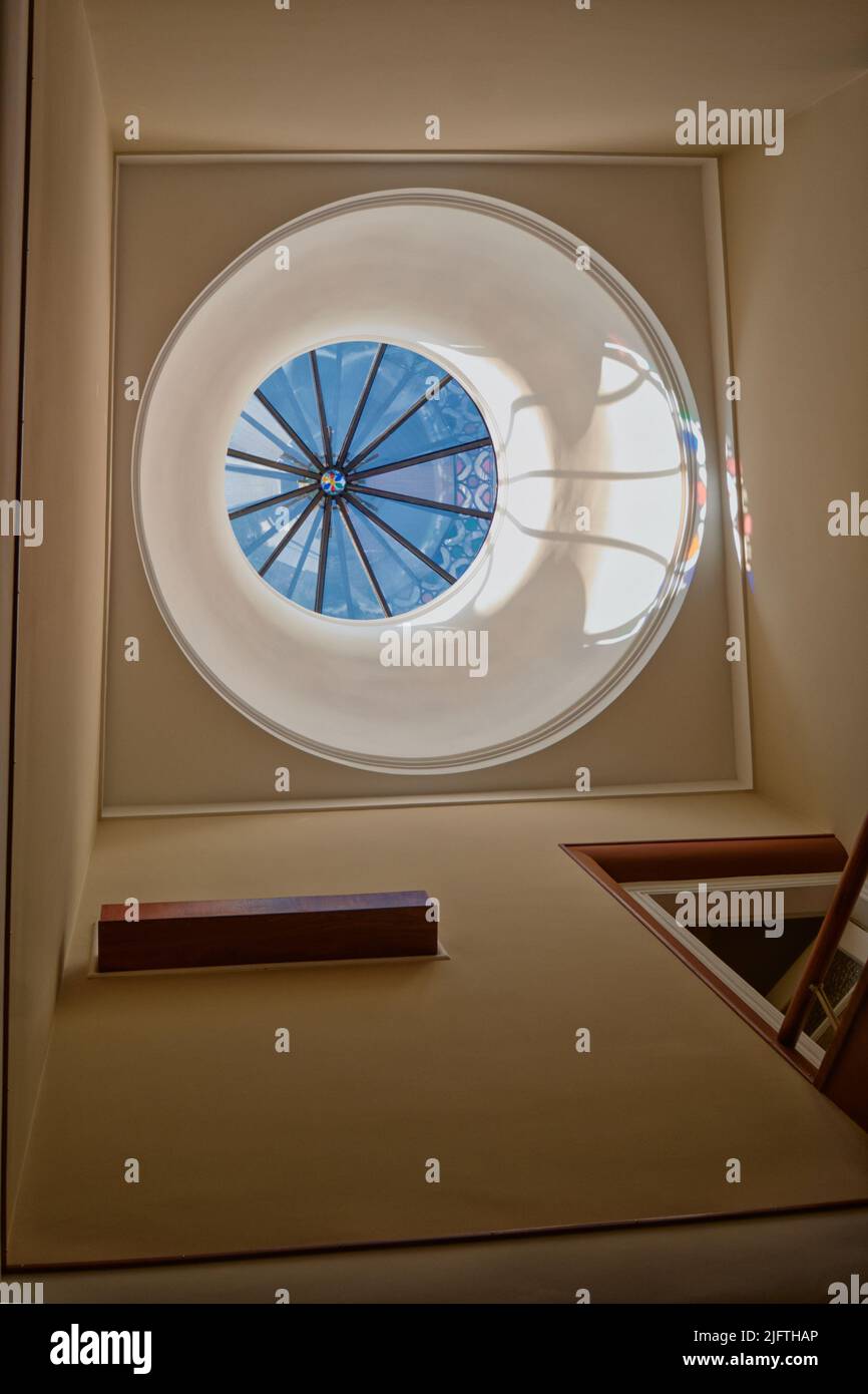 traditional colored glass Skylight in Regua, Portugal Stock Photo - Alamy