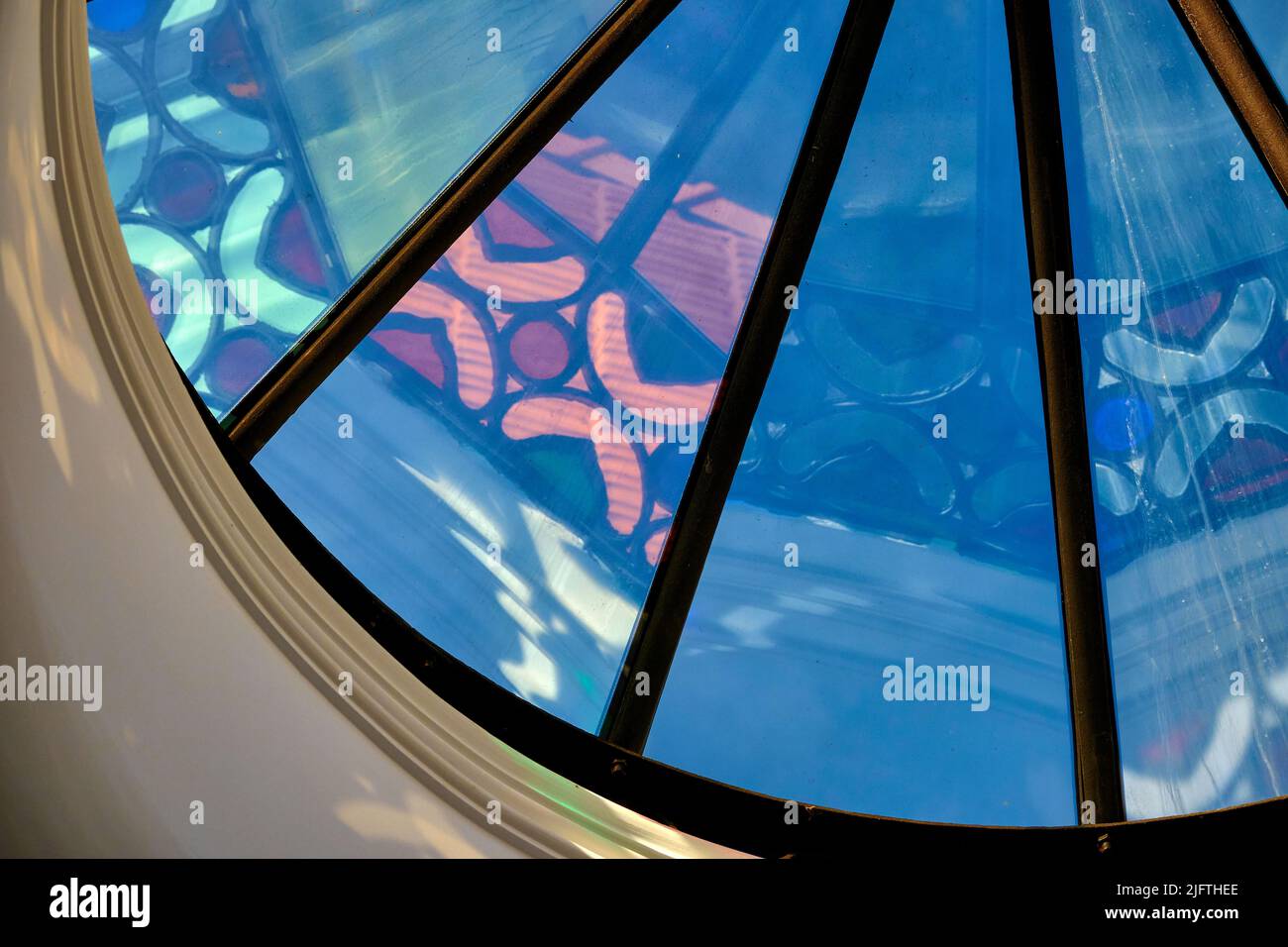 traditional colored glass Skylight in Regua, Portugal Stock Photo - Alamy