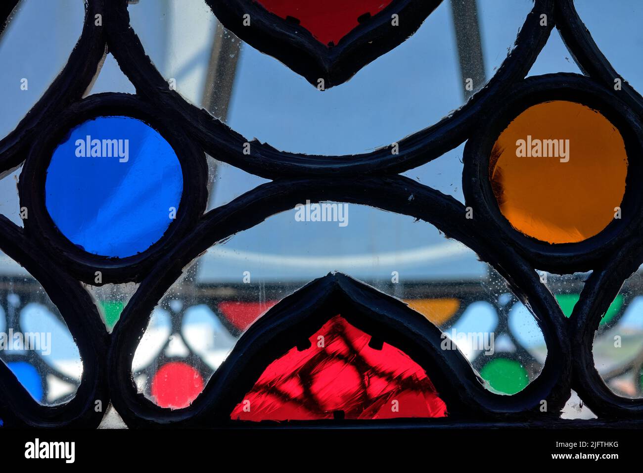 traditional colored glass Skylight in Regua, Portugal Stock Photo - Alamy
