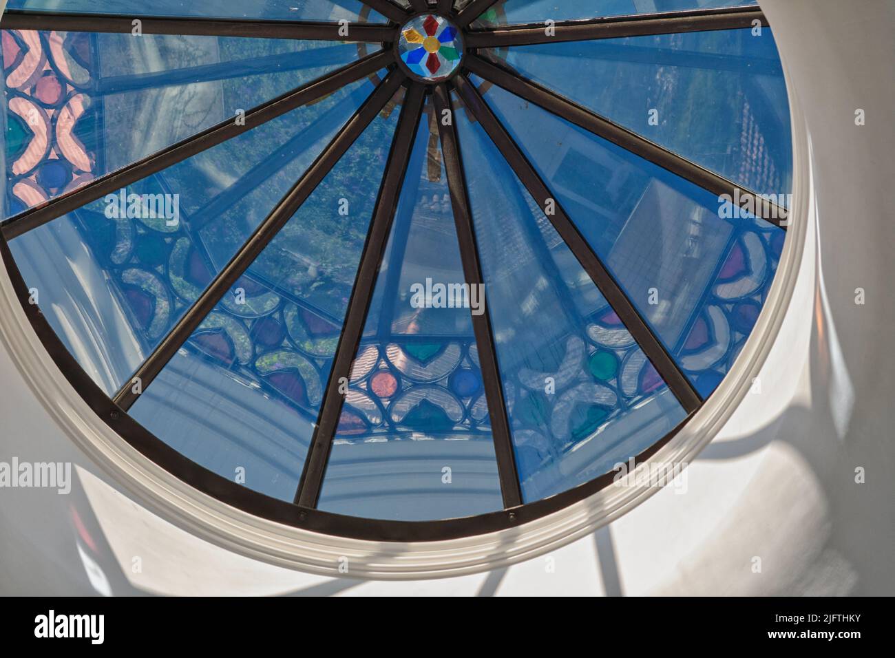 traditional colored glass Skylight in Regua, Portugal Stock Photo - Alamy