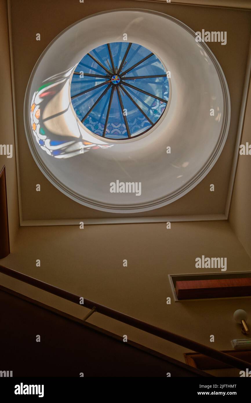 traditional colored glass Skylight in Regua, Portugal Stock Photo - Alamy