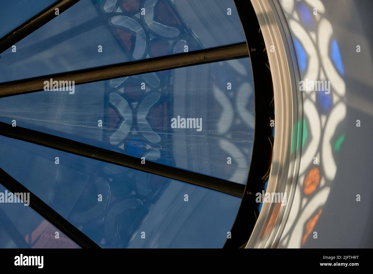 traditional colored glass Skylight in Regua, Portugal Stock Photo - Alamy