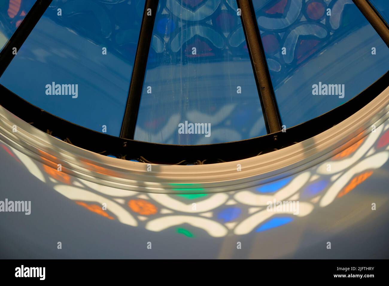 traditional colored glass Skylight in Regua, Portugal Stock Photo - Alamy