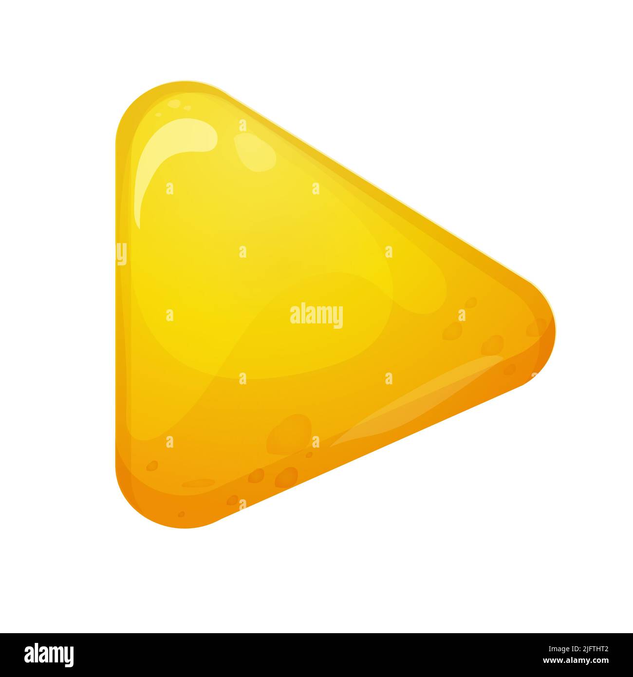 Play or start button in funny cartoon style isolated on white ...