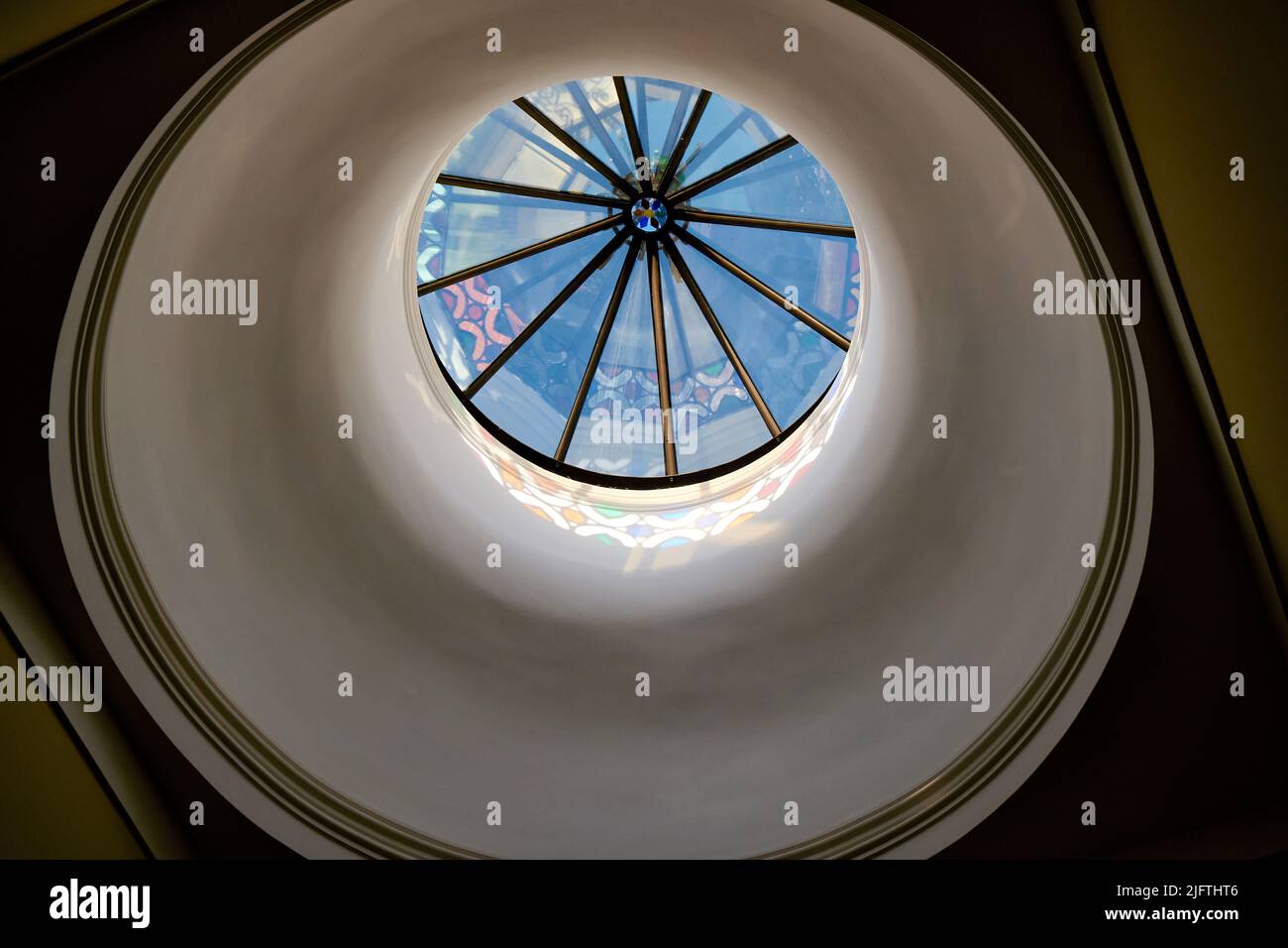 traditional colored glass Skylight in Regua, Portugal Stock Photo - Alamy