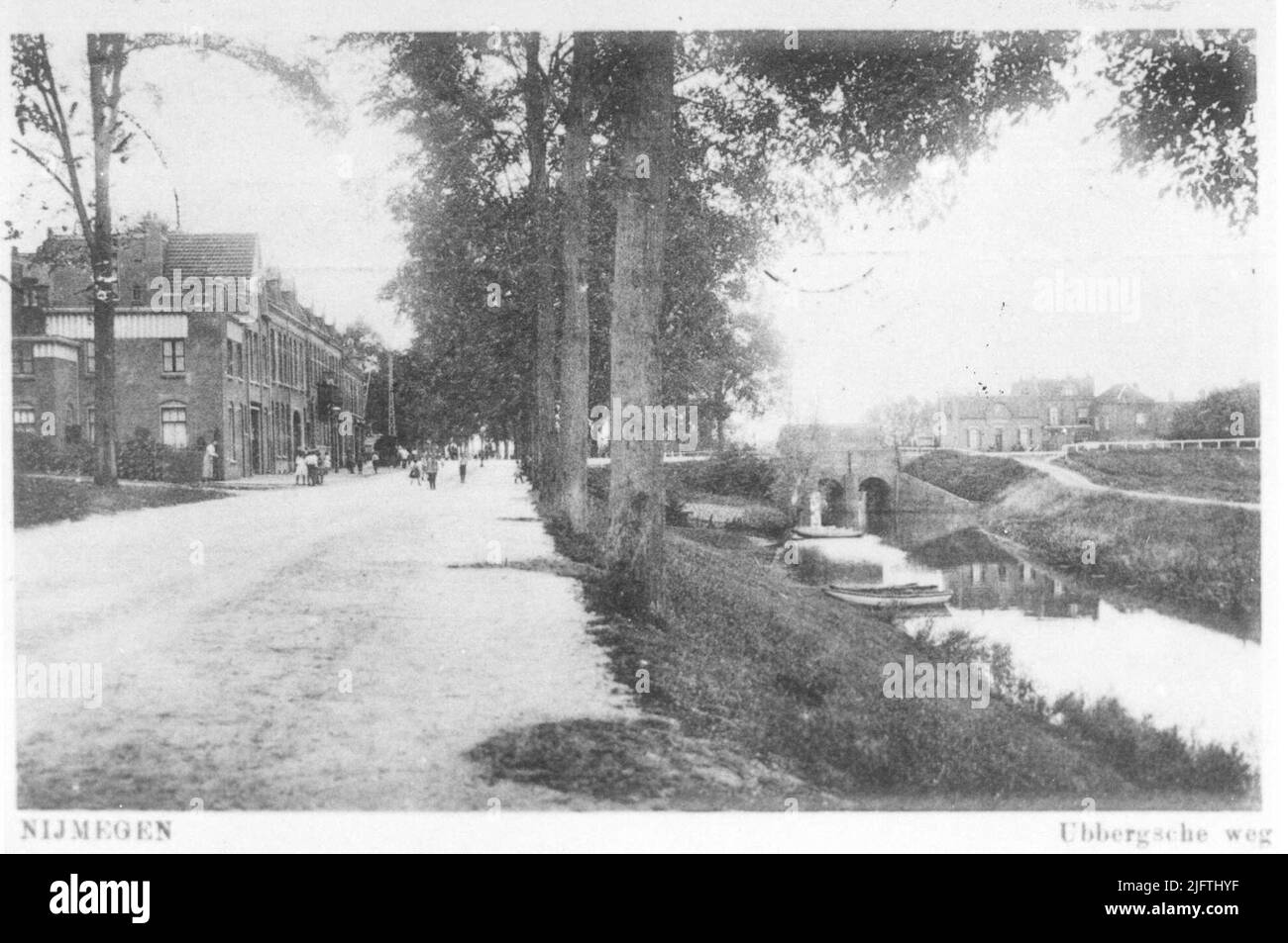 The Ubbergseweg with the Dutch Germany on the right Stock Photo - Alamy