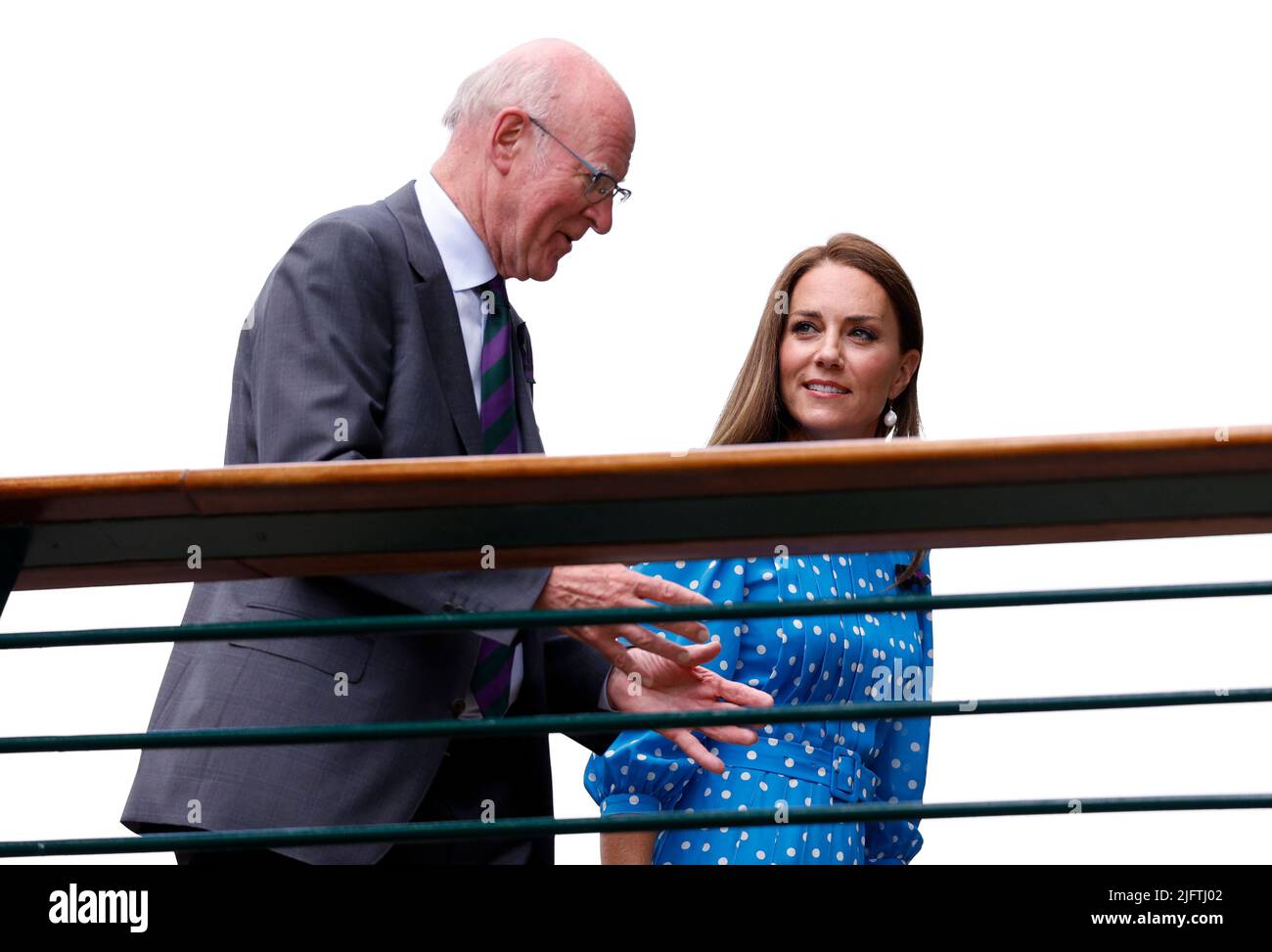 The Duchess of Cambridge crosses the bridge with AELTC chairman Ian ...