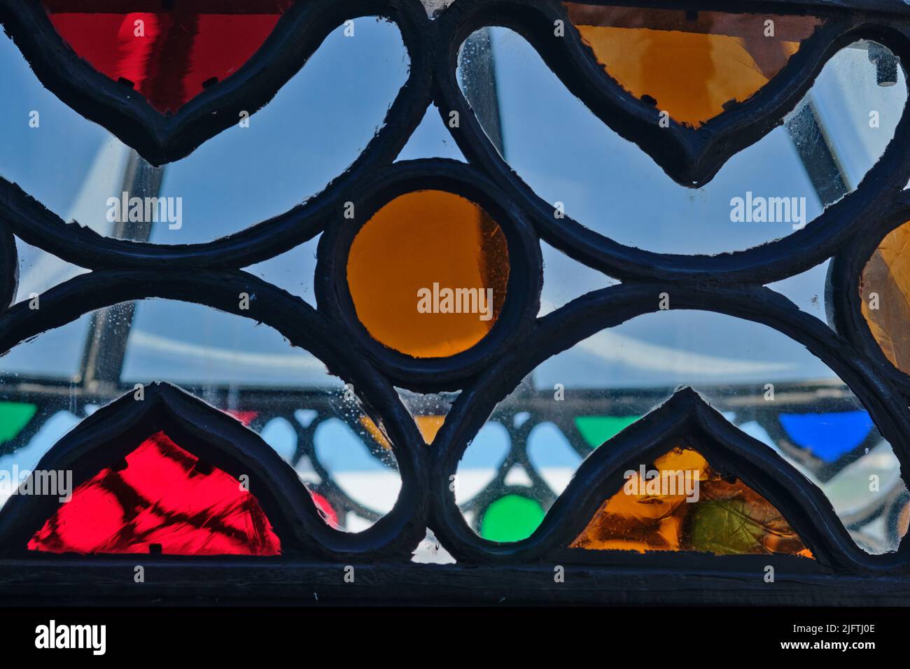 traditional colored glass Skylight in Regua, Portugal Stock Photo - Alamy