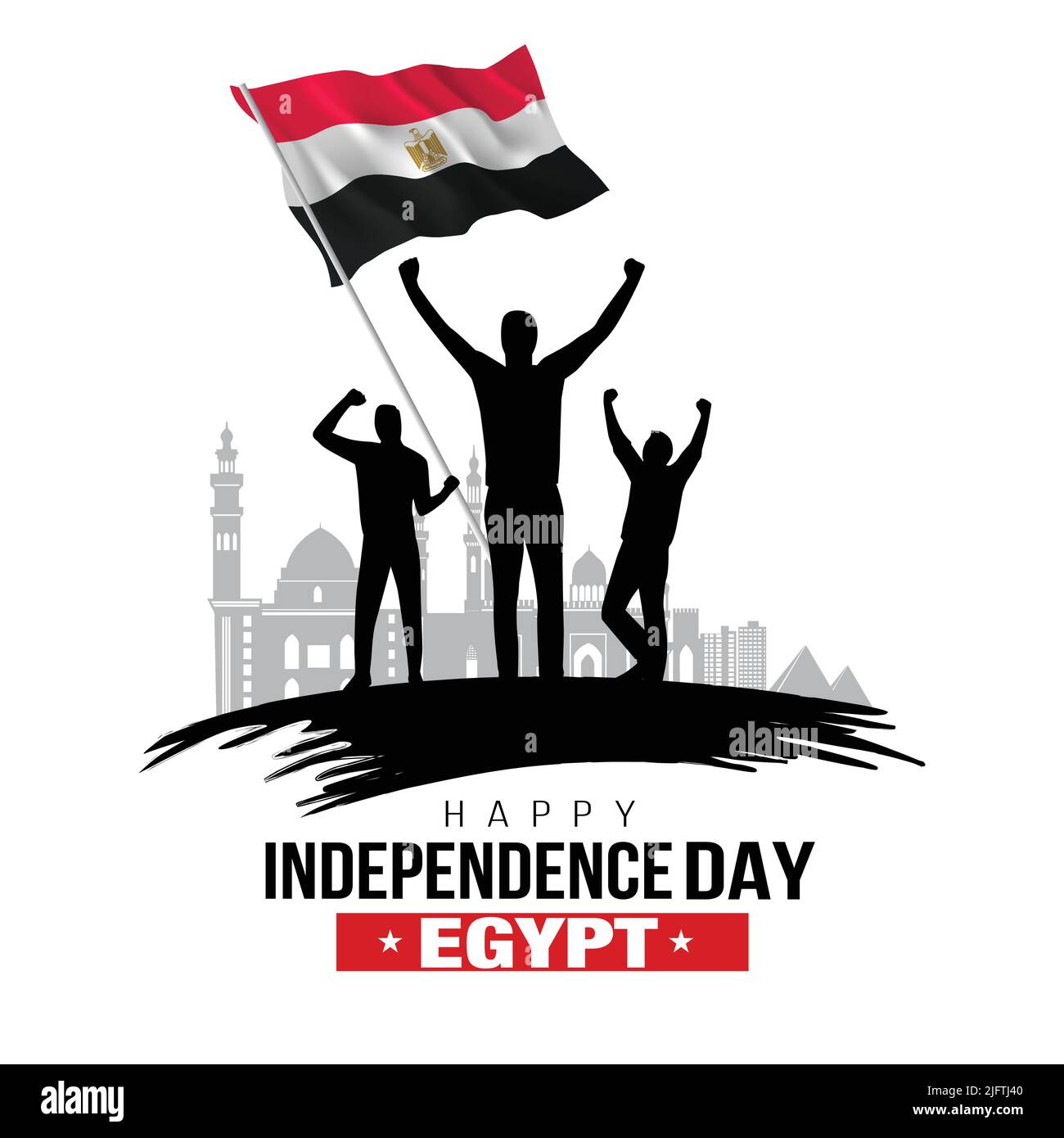 happy Independence day Egypt greetings. vector illustration design ...