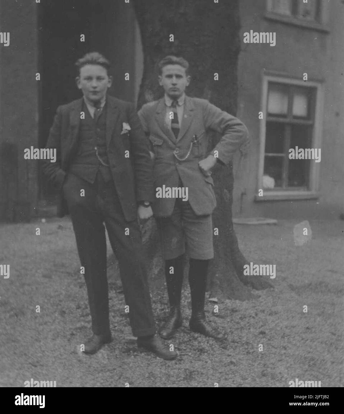 The courtyard: Jan Timmer (left) and Leber Zevenhuizen, students from ...