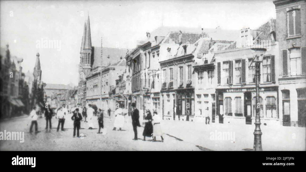 Molenstraat, seen in a northerly direction, with the Ignatiuskerk in ...