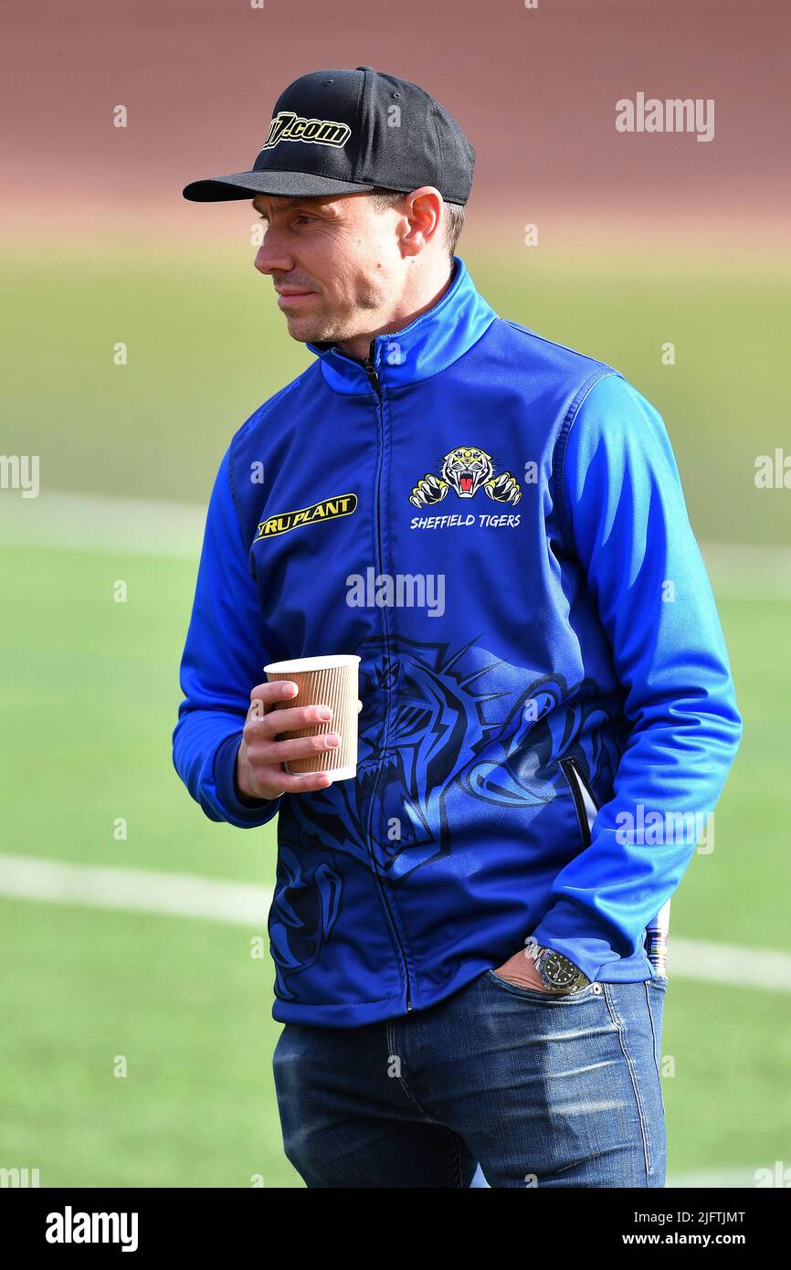 Sheffield truplant tigers team manager simon stead hi-res stock ...