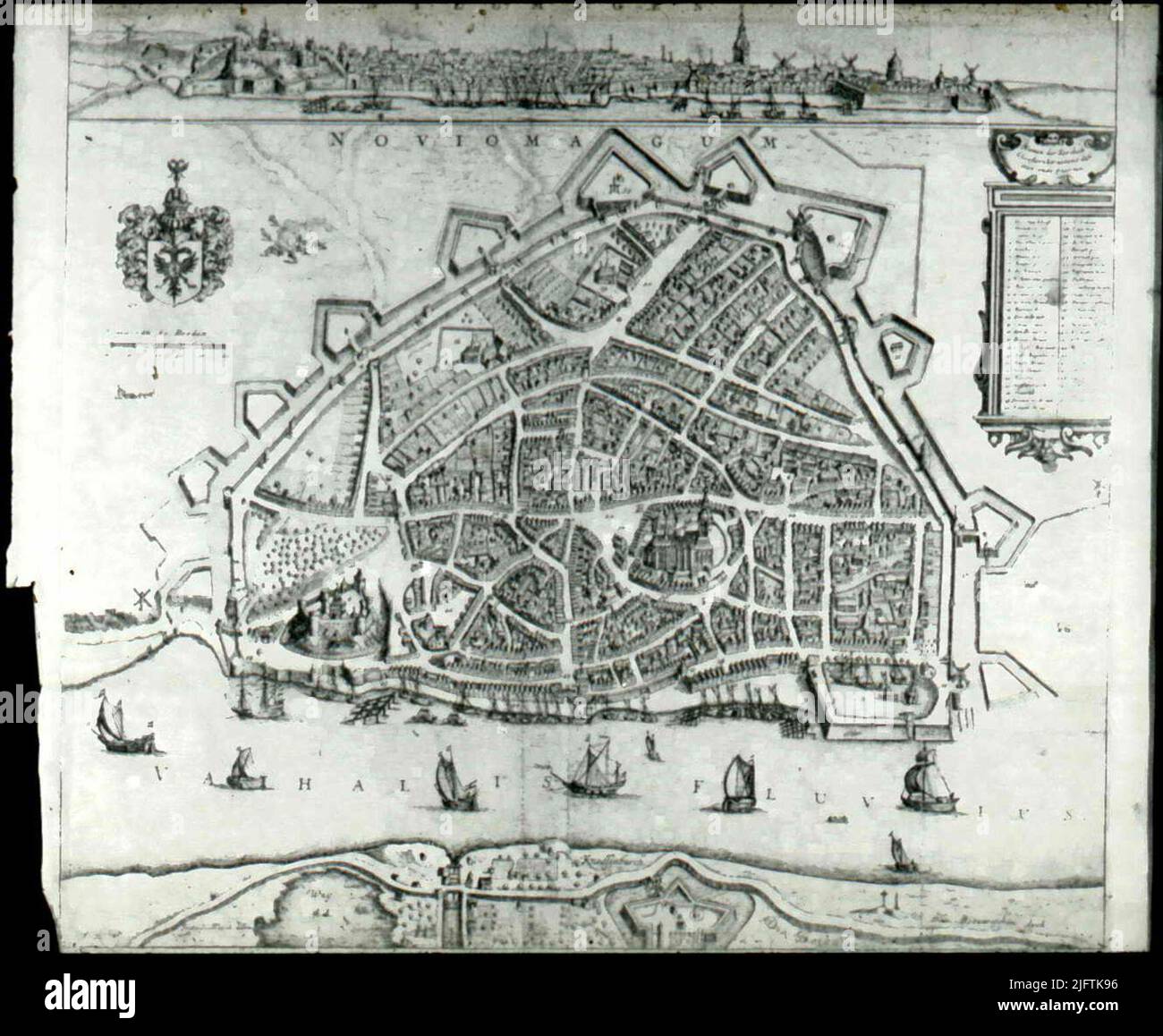 A map of Nijmegen, signed by Isaac van Geelkercken Stock Photo - Alamy