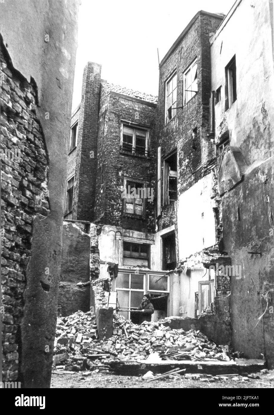 View on residential buildings Black and White Stock Photos & Images - Alamy