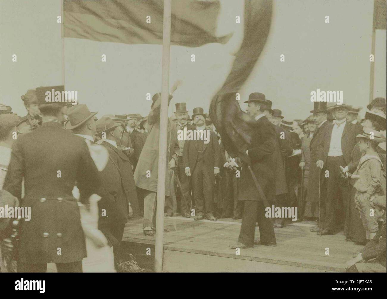 Filling the flag during a gymnastics demonstration of the NBVLO Stock ...