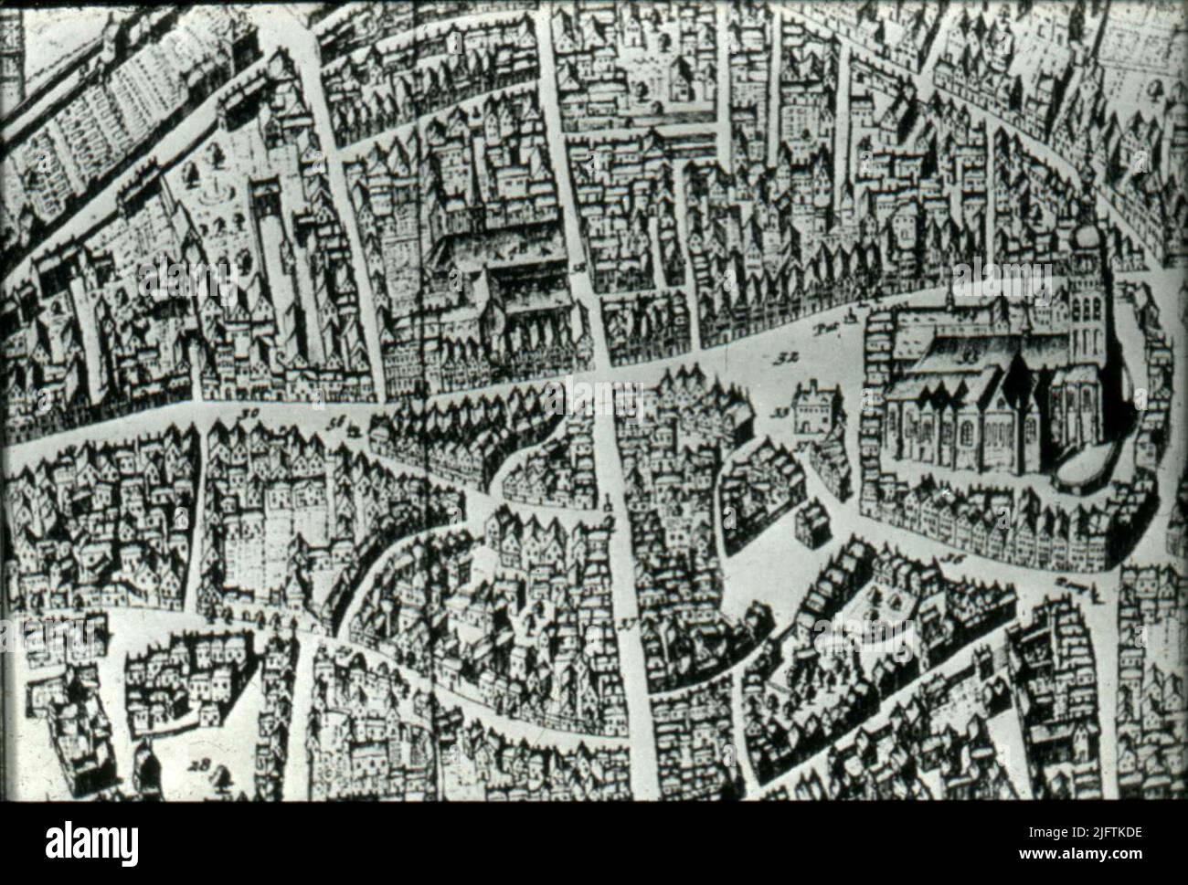 Details from the map of Nijmegen signed by J. Blaen Stock Photo - Alamy