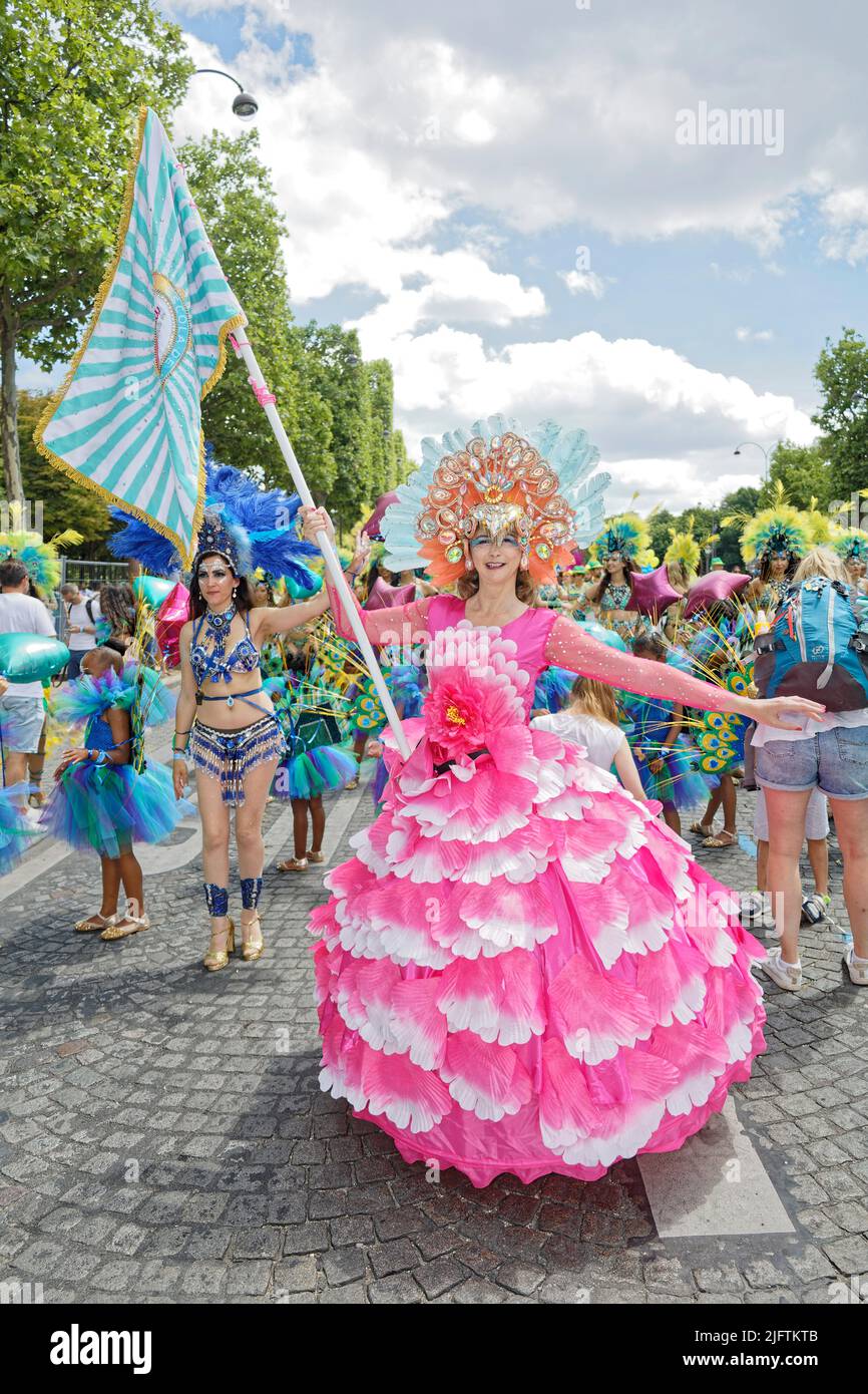 Paris, France. 3rd July, 2022. The Tropical Carnival of Paris took ...