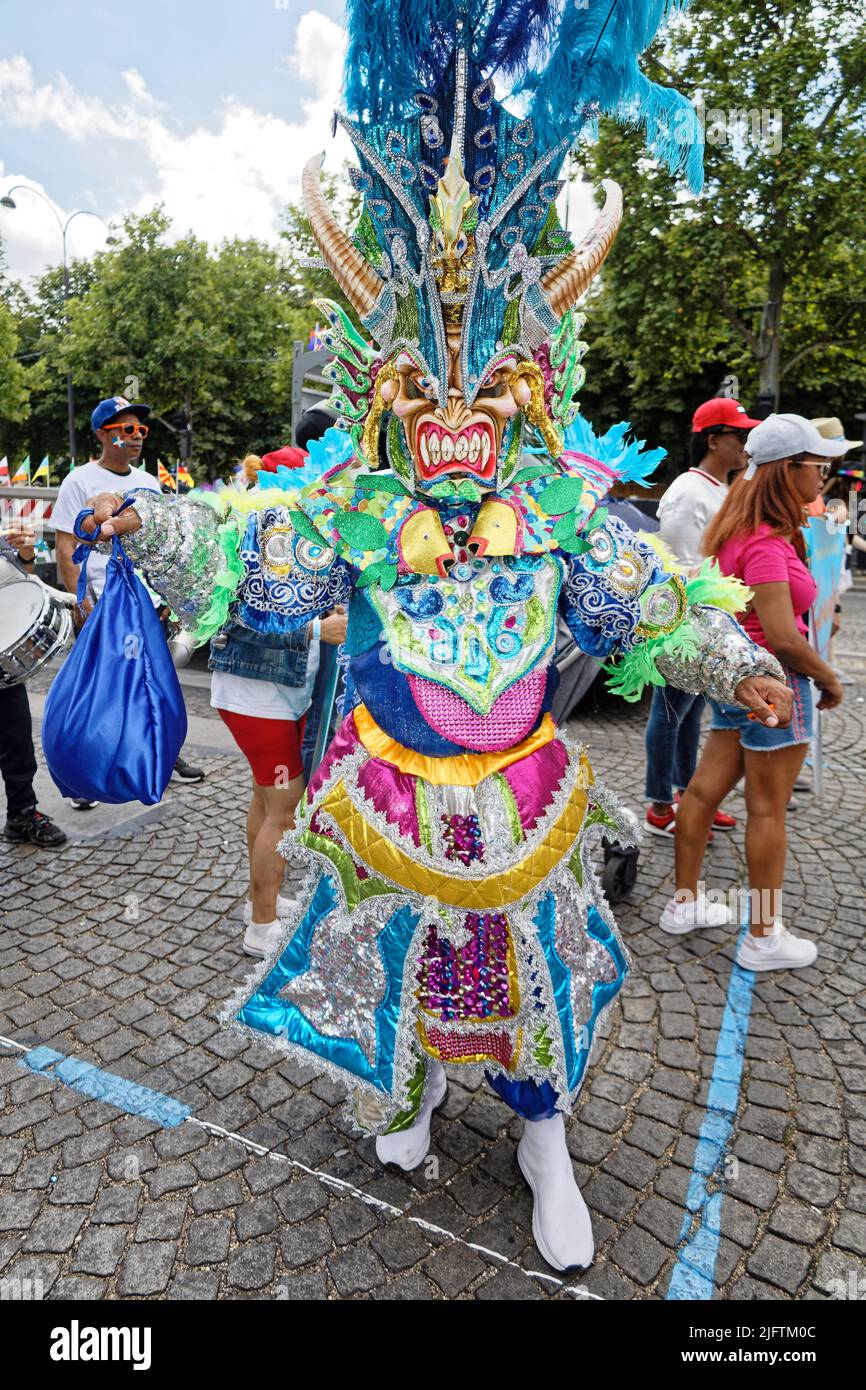 Paris, France. 3rd July, 2022. The Tropical Carnival of Paris took ...