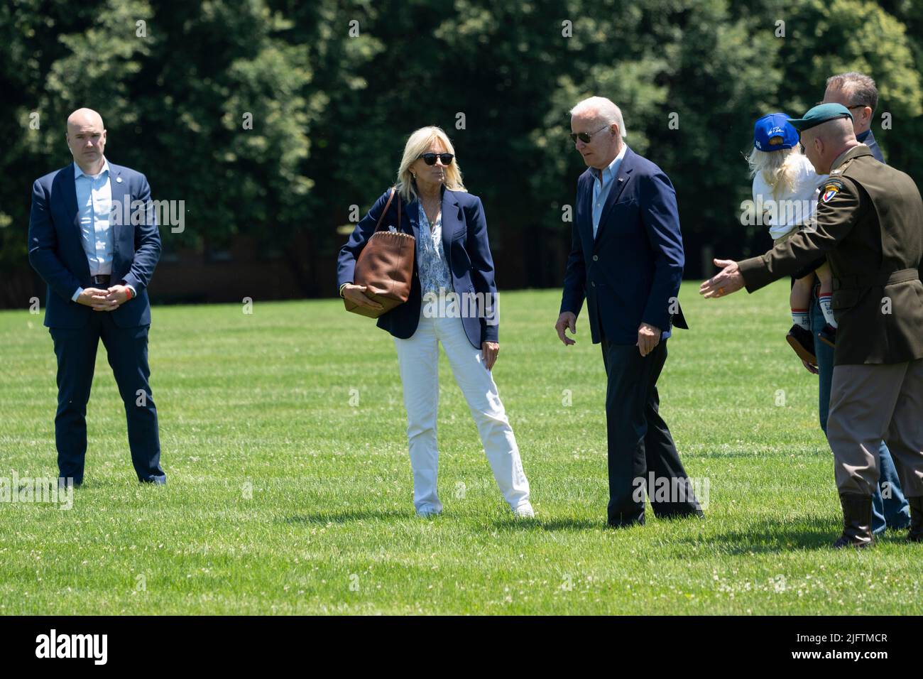 United States President Joe Biden and first lady Dr. Jill Biden return ...